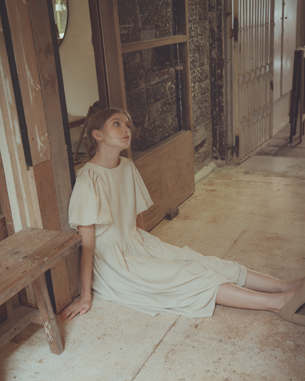 Mutya Dress in Beige (15% OFF)